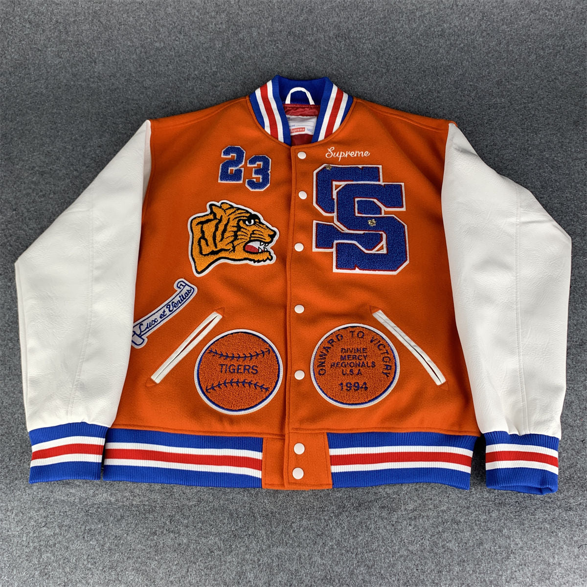 SUPREME Tiger Varsity Jacket 'Orange' – Prsnlplg
