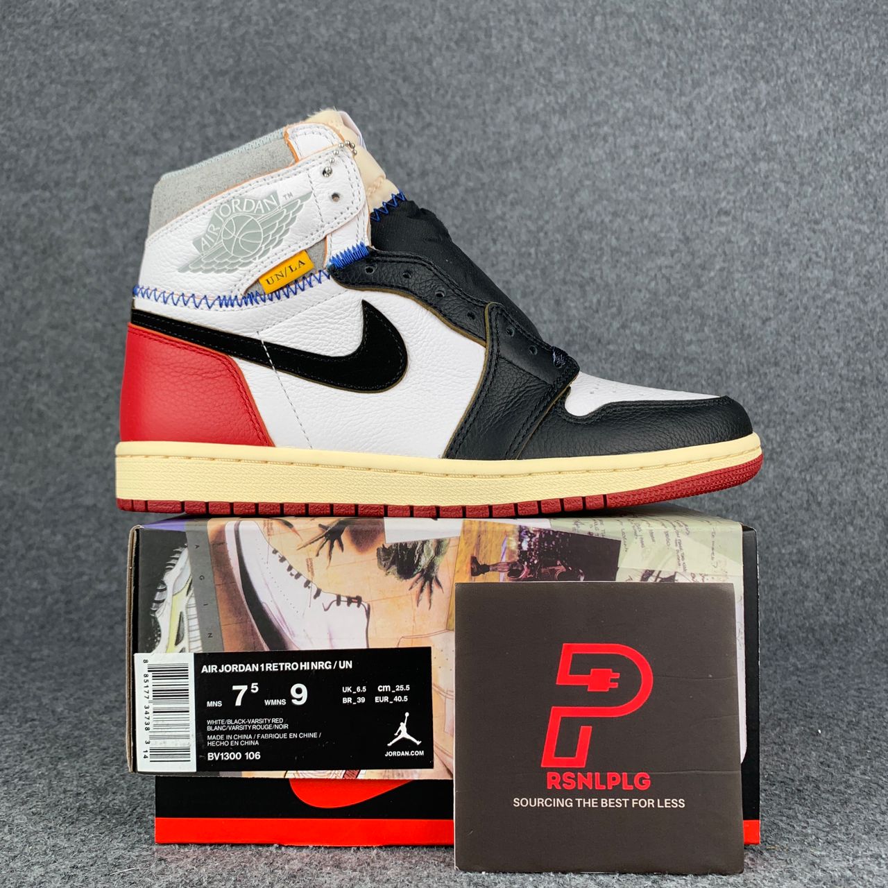 Union LA x Air Jordan 1 Retro High NRG 'Black Toe' – Prsnlplg