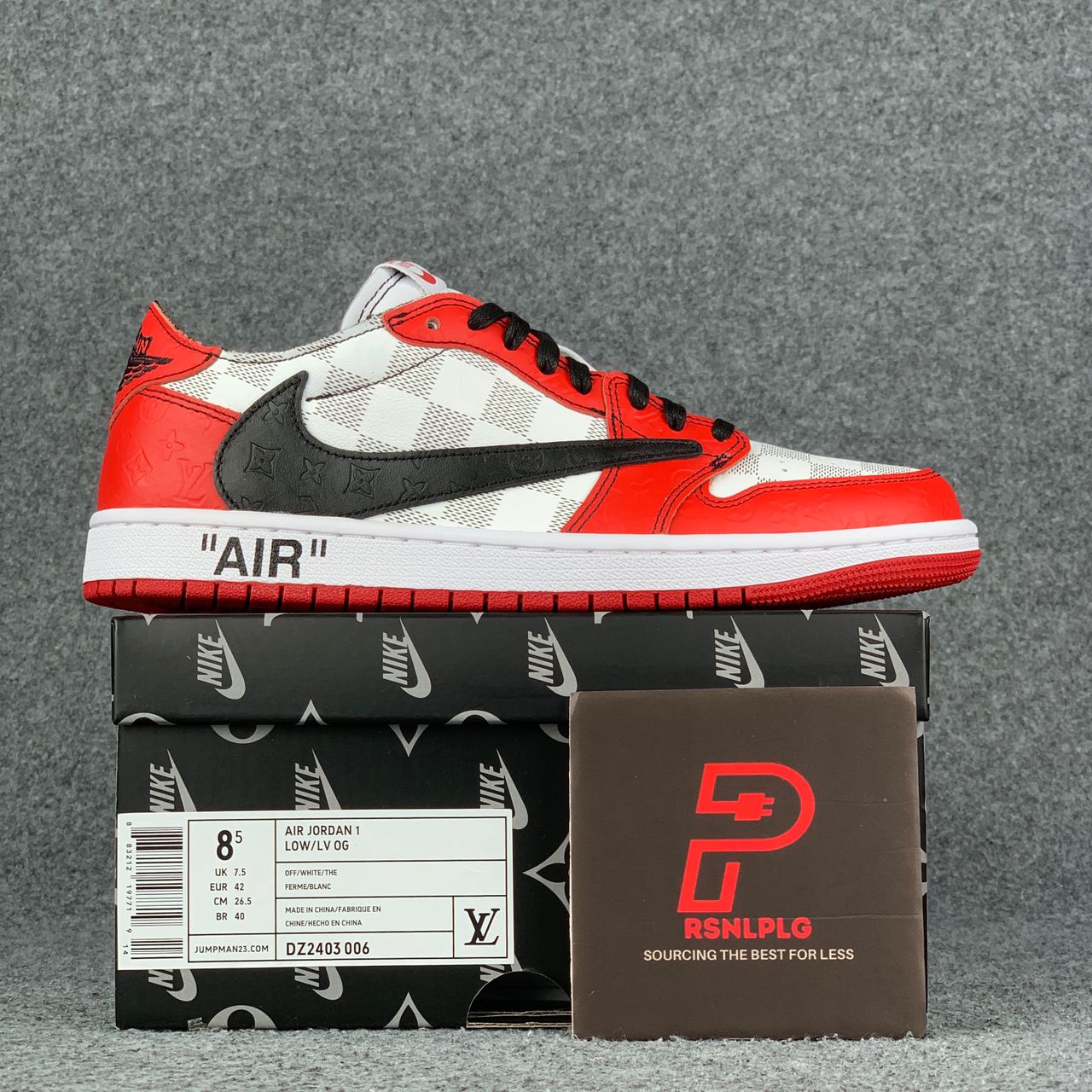 (Custom) Air Jordan 1 'Rouge Grid' – Prsnlplg