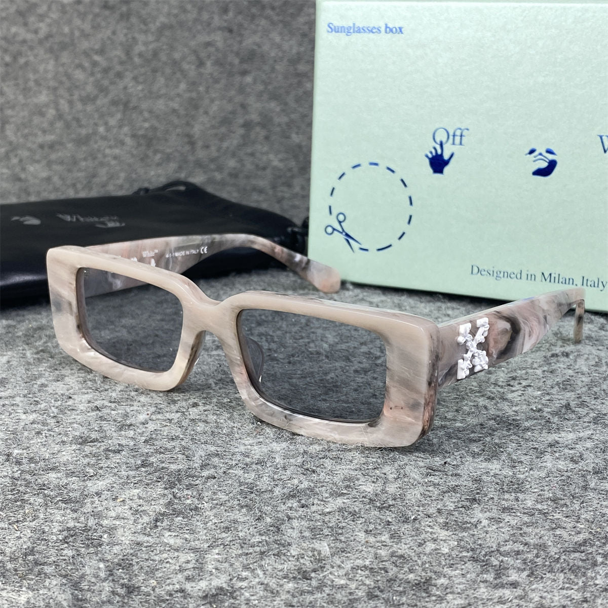 Off-White Light Grey Sunglasses – Prsnlplg